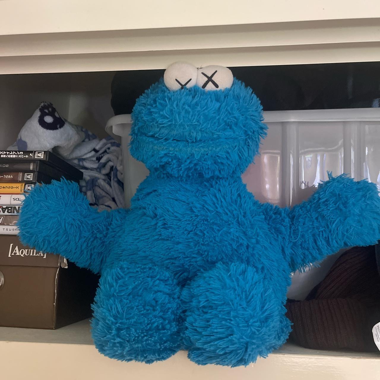 Kaws x Sesame Street Uniqlo Cookie Monster Plush... - Depop