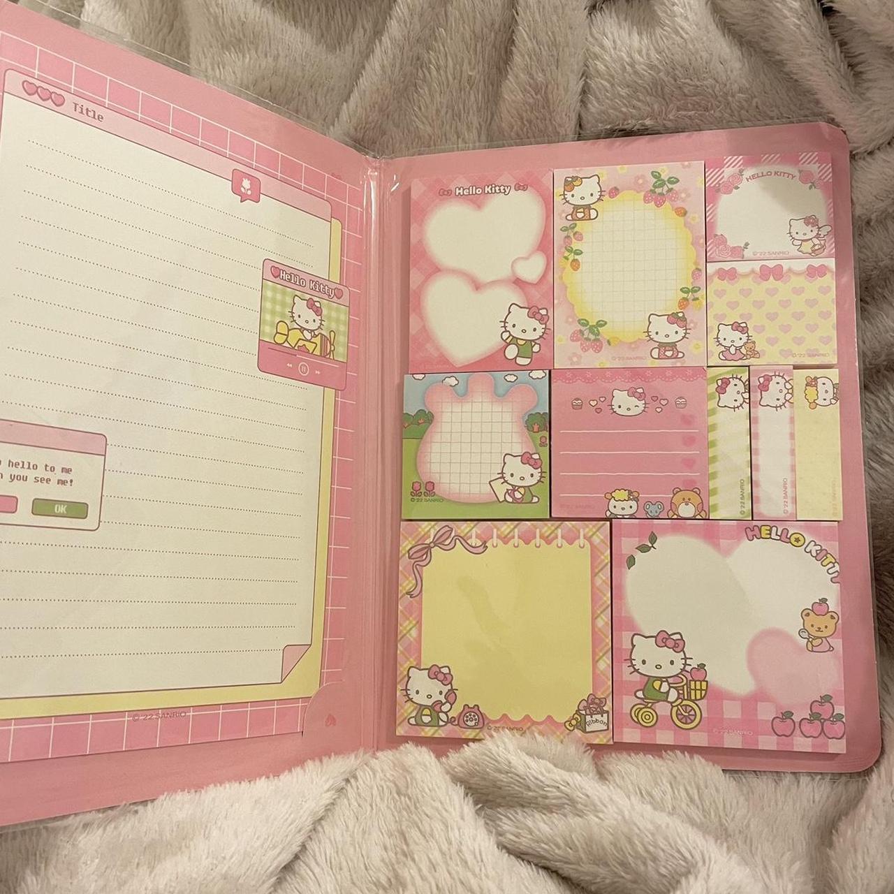 Hello kitty y2k stationery set vintage memo sticky... - Depop