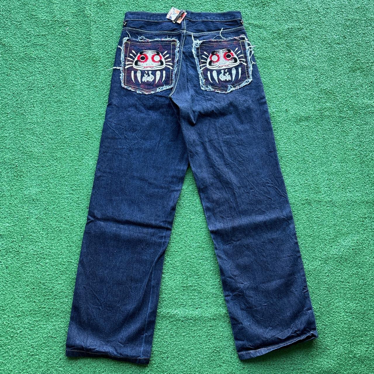 Vintage red monkey club (RMC) jeans Dimensions... - Depop