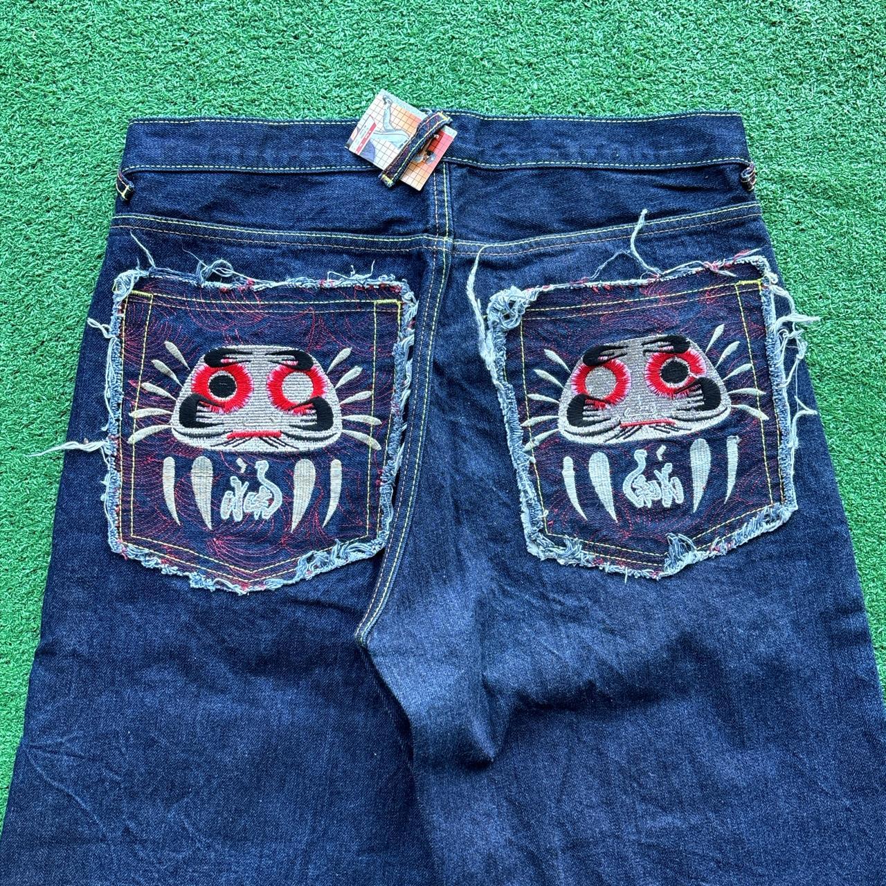 Vintage red monkey club (RMC) jeans Dimensions... - Depop