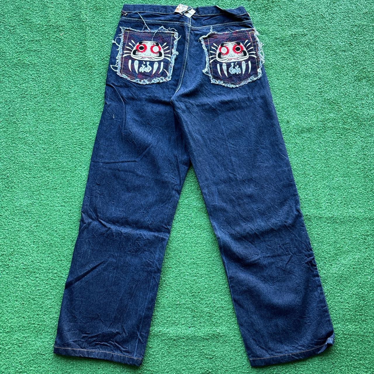 Vintage red monkey club (RMC) jeans Dimensions... - Depop