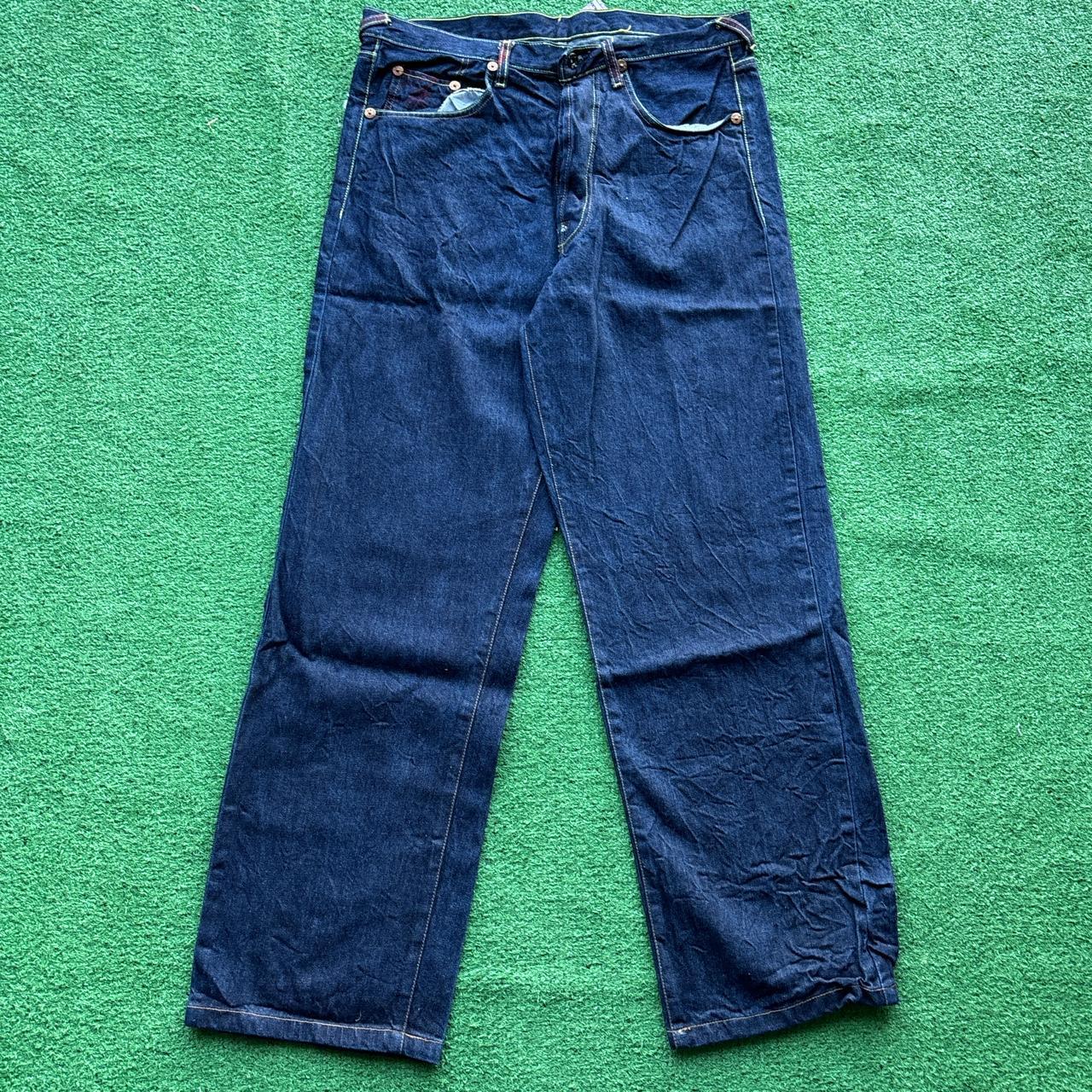 Vintage red monkey club (RMC) jeans Dimensions... - Depop