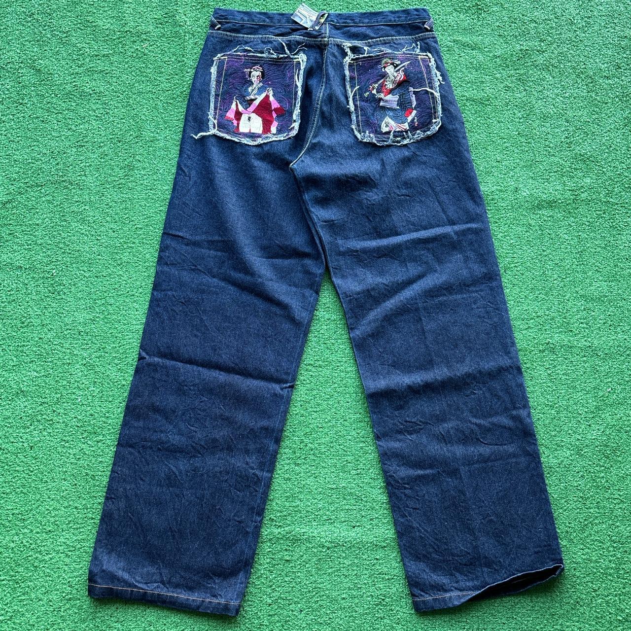 Vintage red monkey club (RMC) jeans Dimensions... - Depop