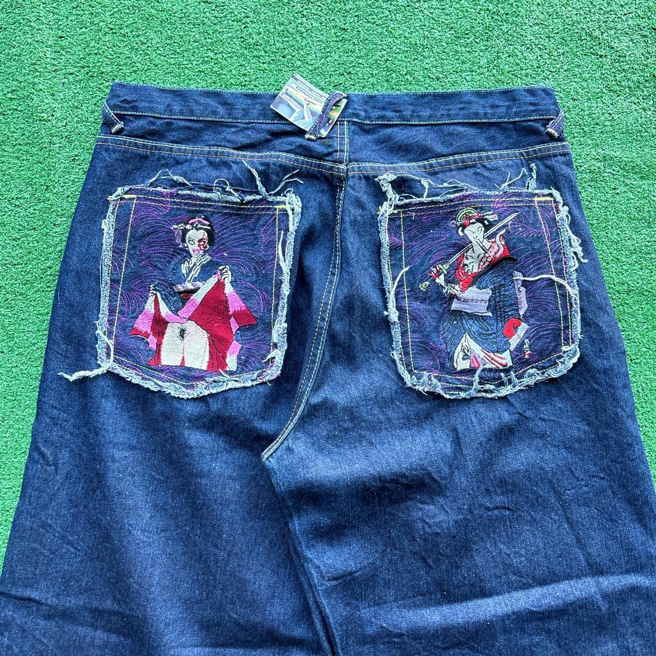 Vintage red monkey club (RMC) jeans Dimensions... - Depop