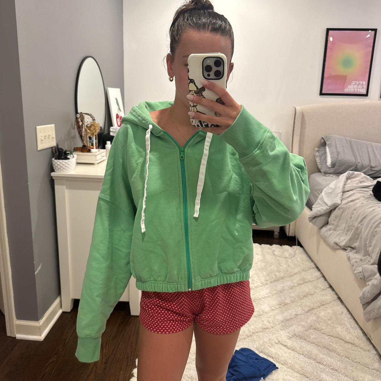 Aerie zip up size LARGE, small stain on front... | Depop