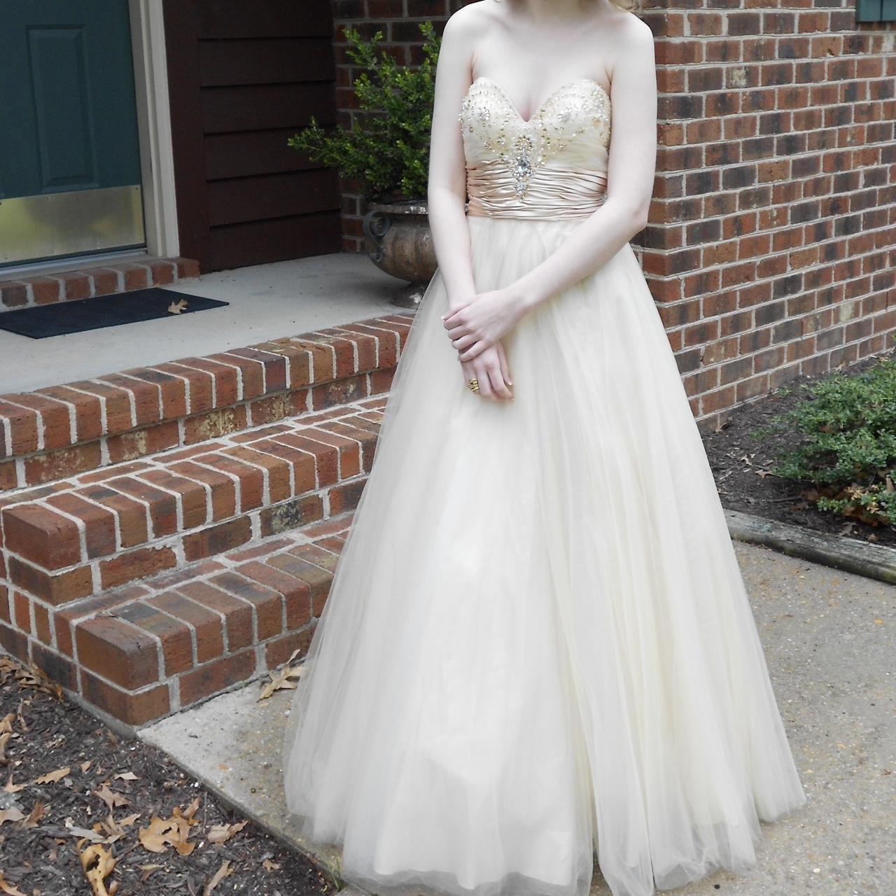 Beautiful Champagne color Prom Dress | Depop