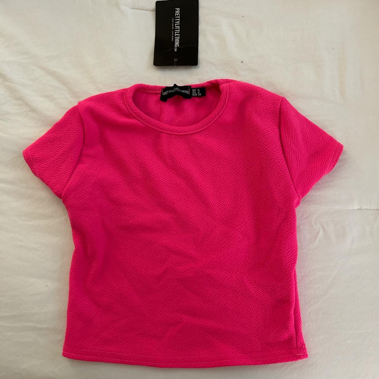 PLT cropped pink shirt sleeve - Depop