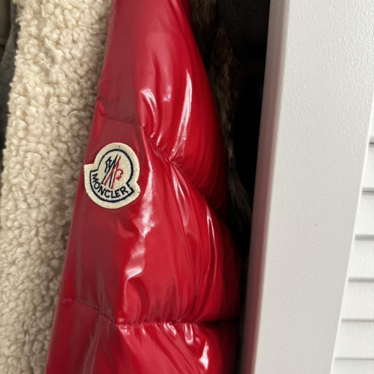 Red Moncler Puffer - Depop