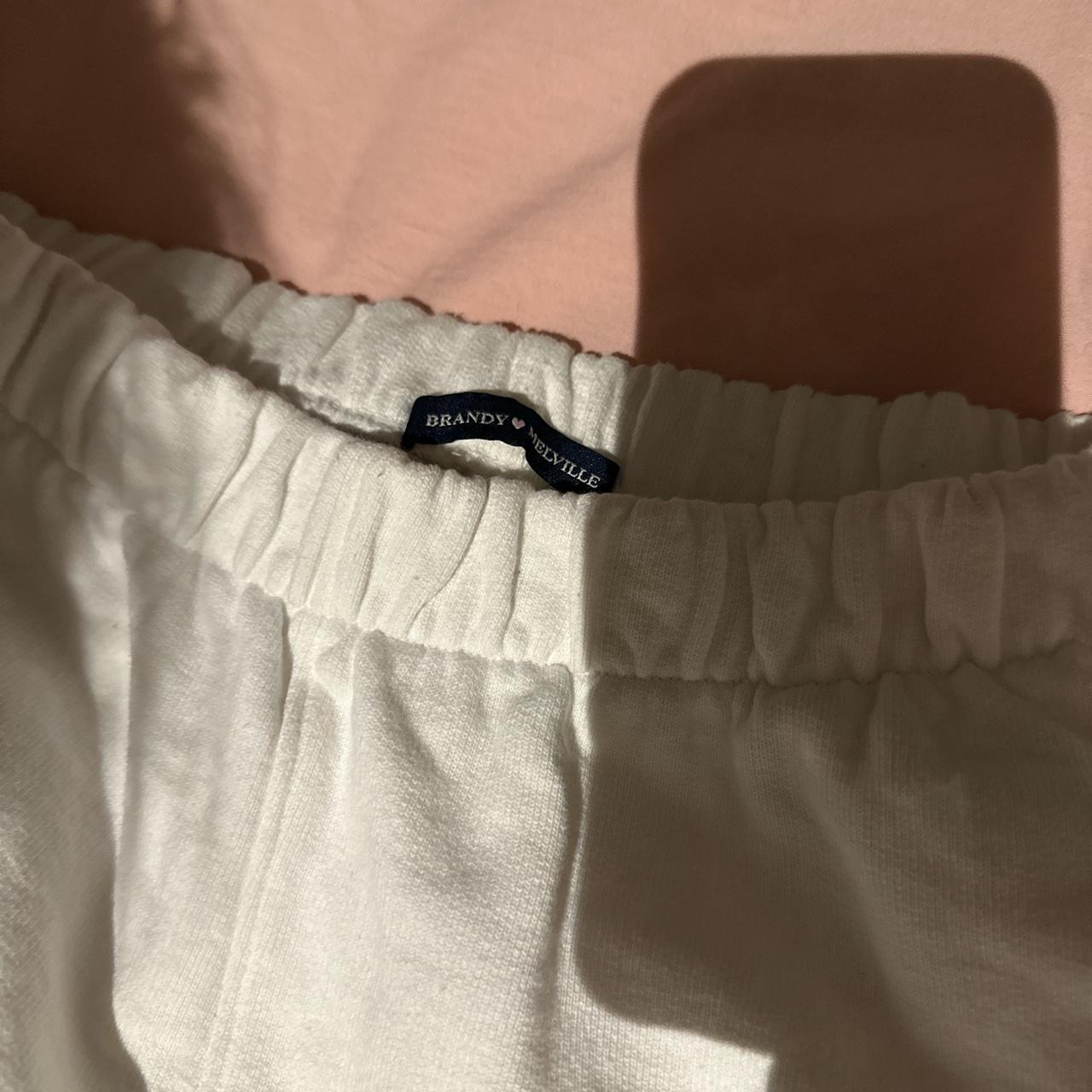 Brandy Melville white trackies Flowy fit and so... - Depop