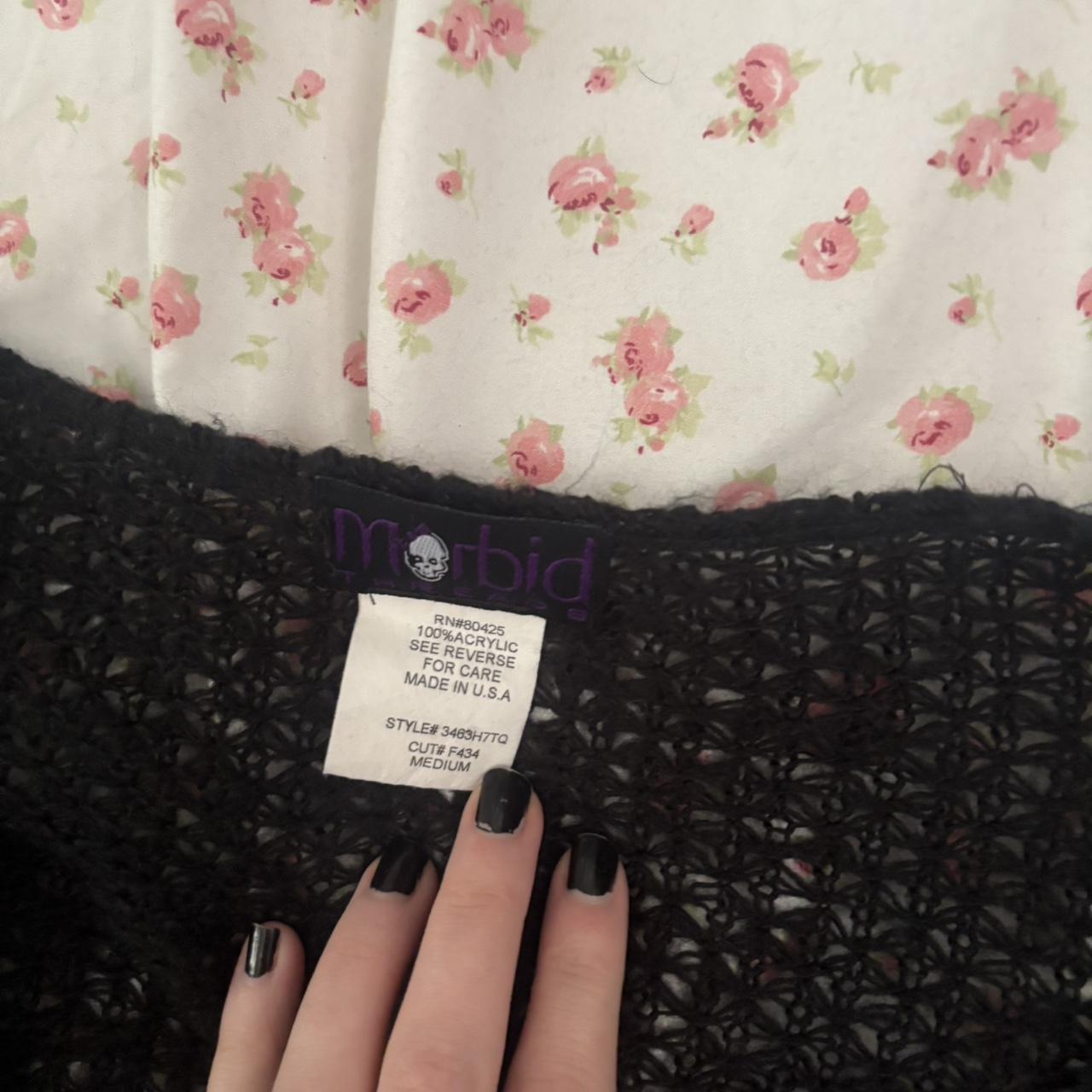 morbid threads crochet top size... | Depop