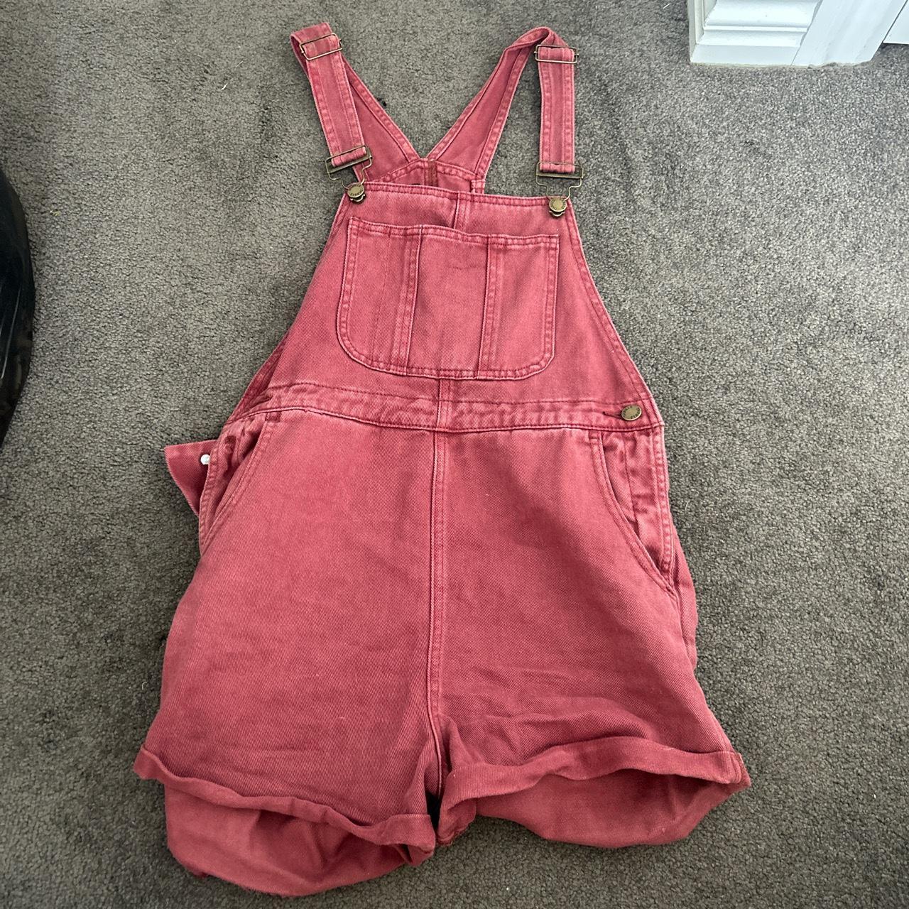 thrills maroon overalls - Depop