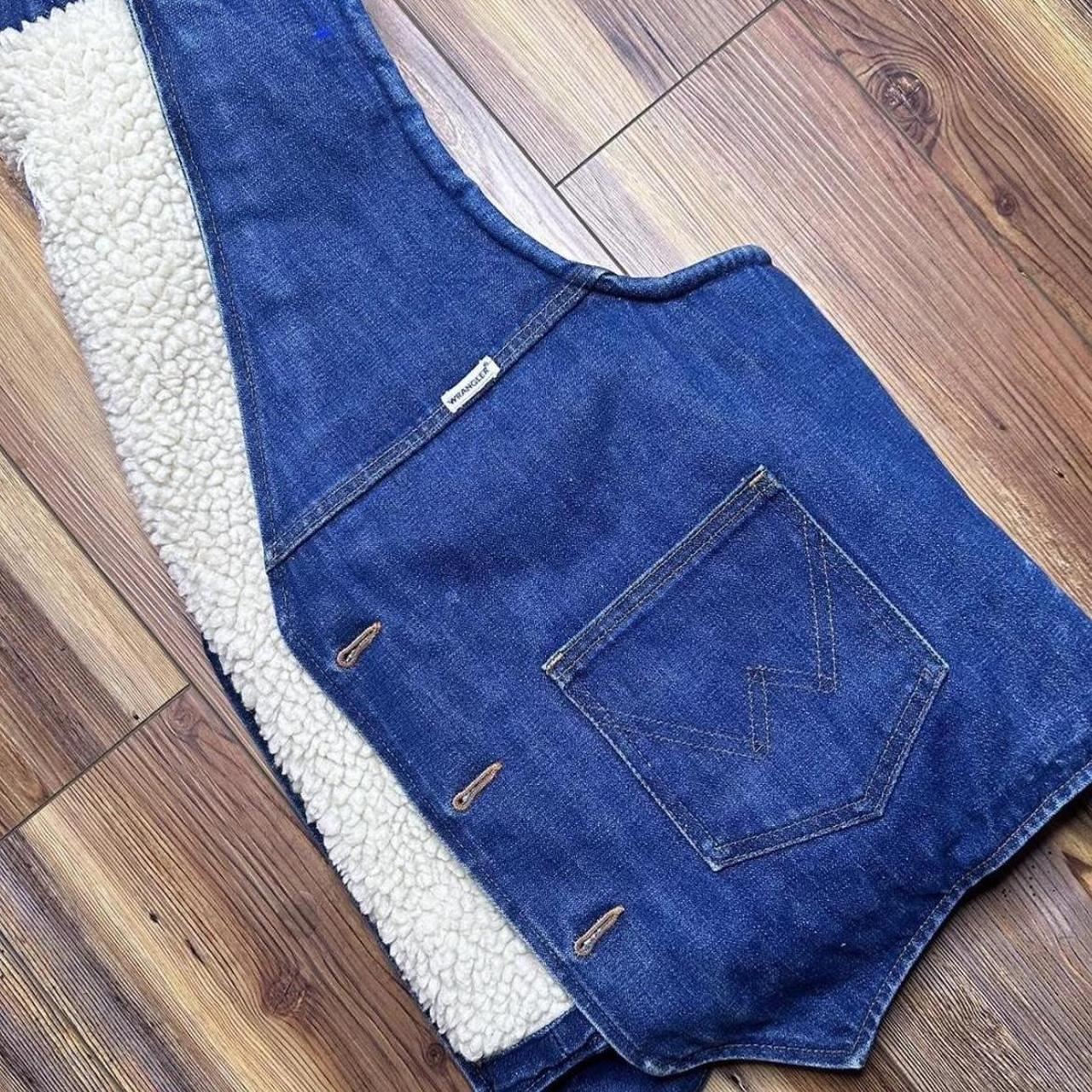 Wrangler Sherpa denim cowboy vest. Rodeo vest. ... - Depop