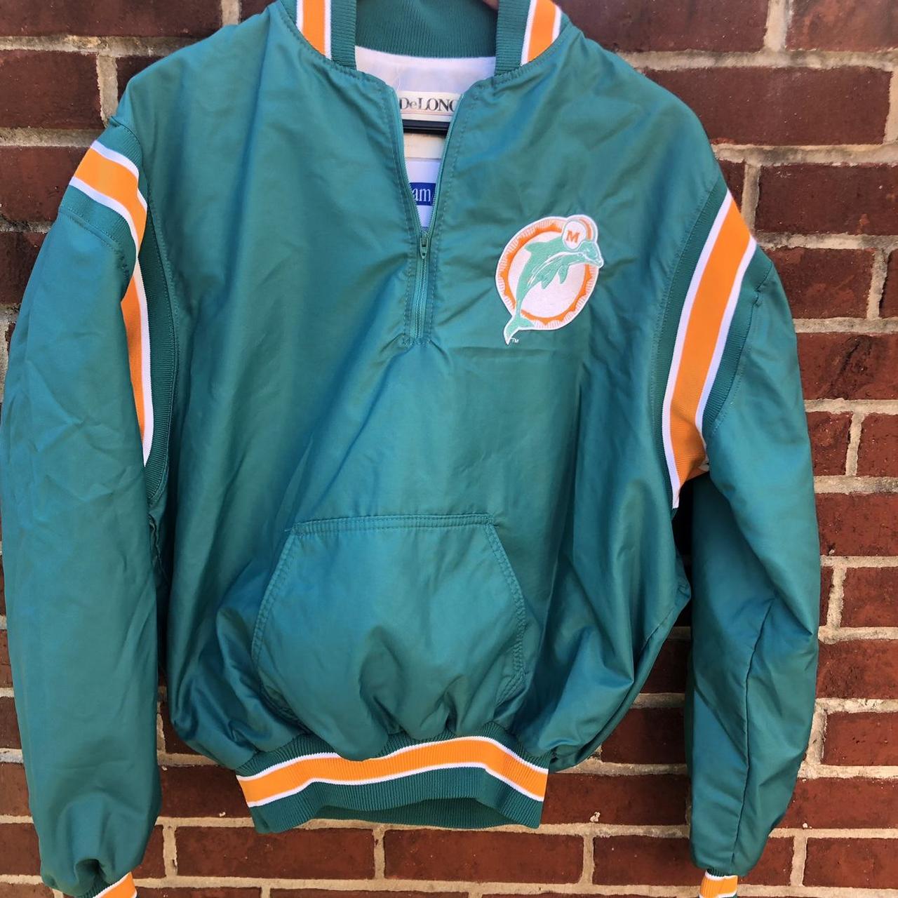 Vintage 80s Miami Dolphins Jacket Size: L Good... - Depop