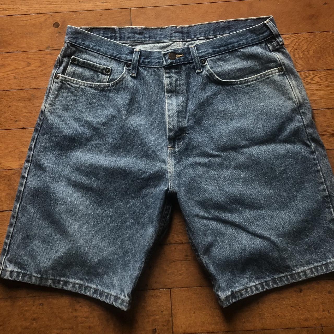 Wrangler Jean Shorts Size: 36 Good Condition - Depop