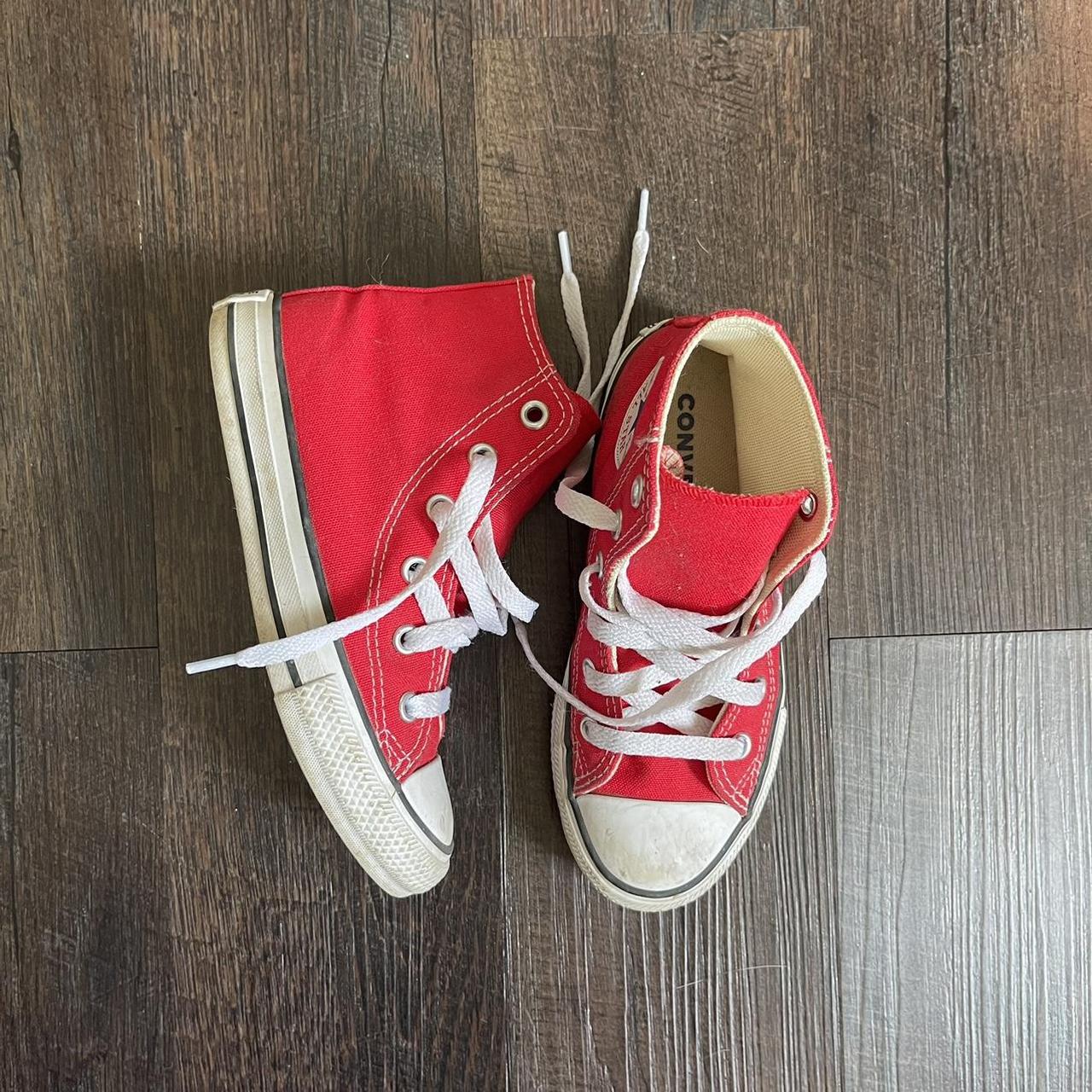 Little kids red converse size 12! Very cute my son... - Depop