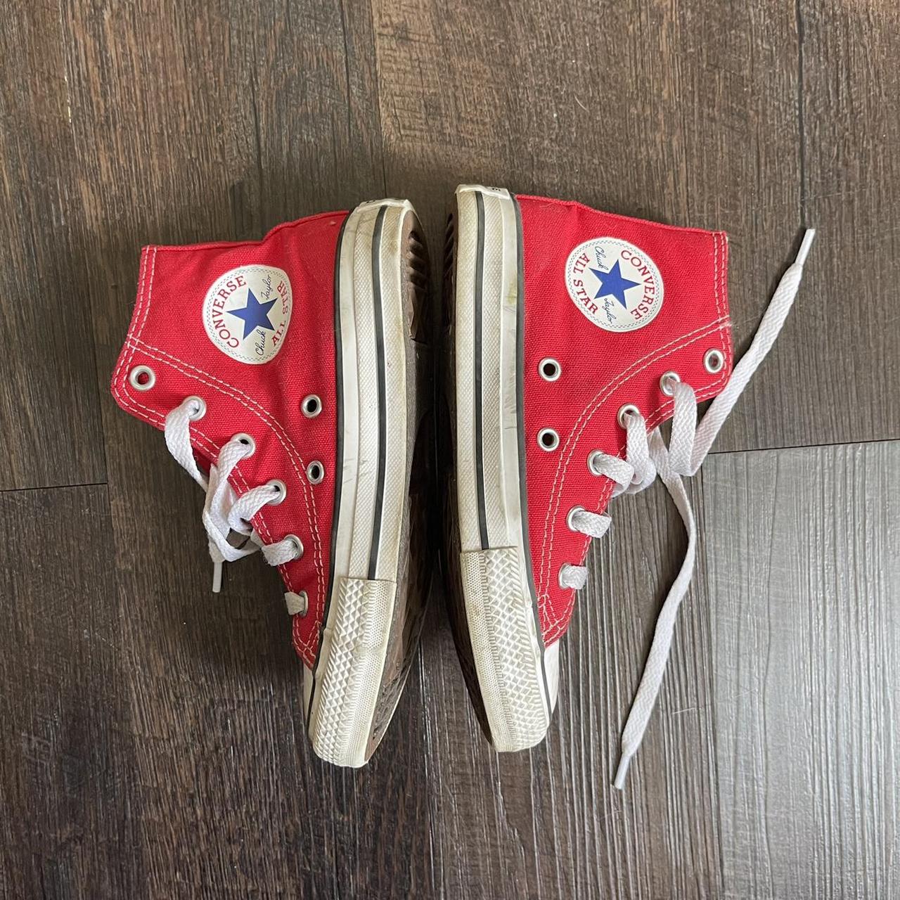 Little kids red converse size 12! Very cute my son... - Depop