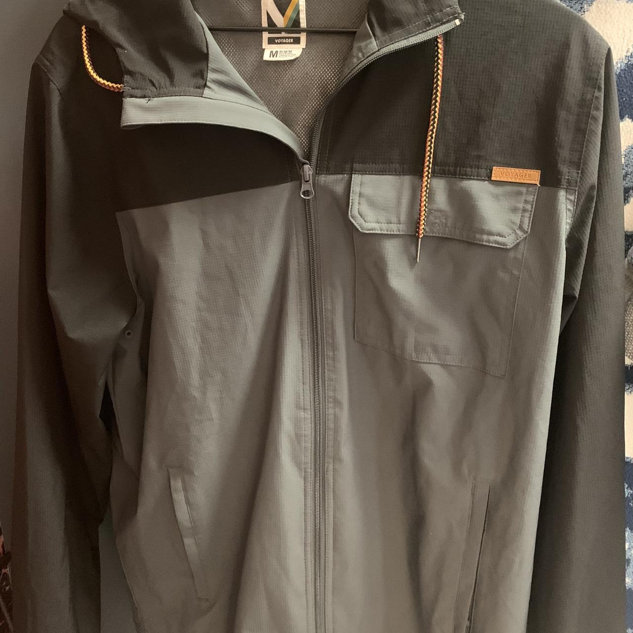 CASUAL, LIGHT JACKET GRAY & BLACK “VOYAGER” ZIP UP... - Depop