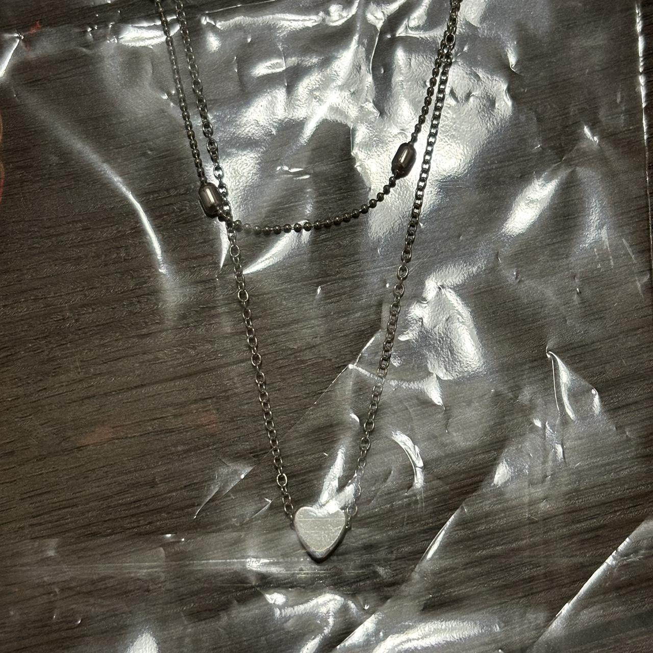 unopened EDIKTED silver layered necklace! completely... - Depop