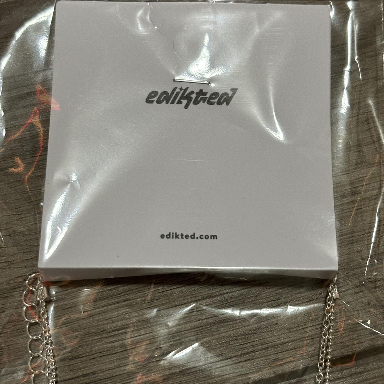 unopened EDIKTED silver layered necklace! completely... - Depop