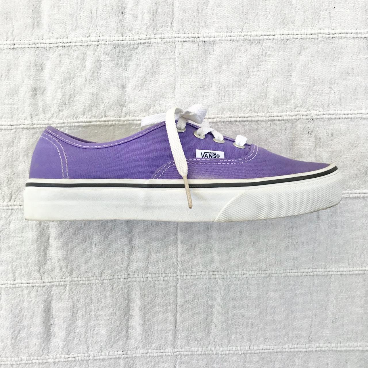 Vans low cut sneakers in violet canvas Womens US... - Depop