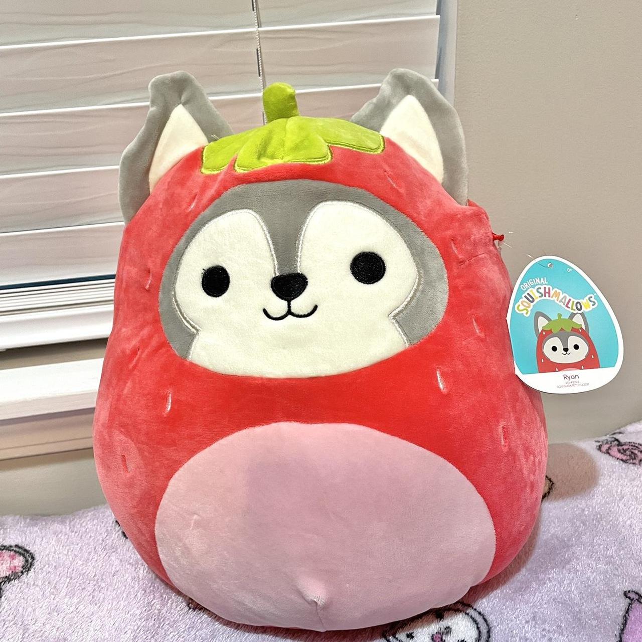 Squishmallows Red and Grey Stuffed-animals | Depop