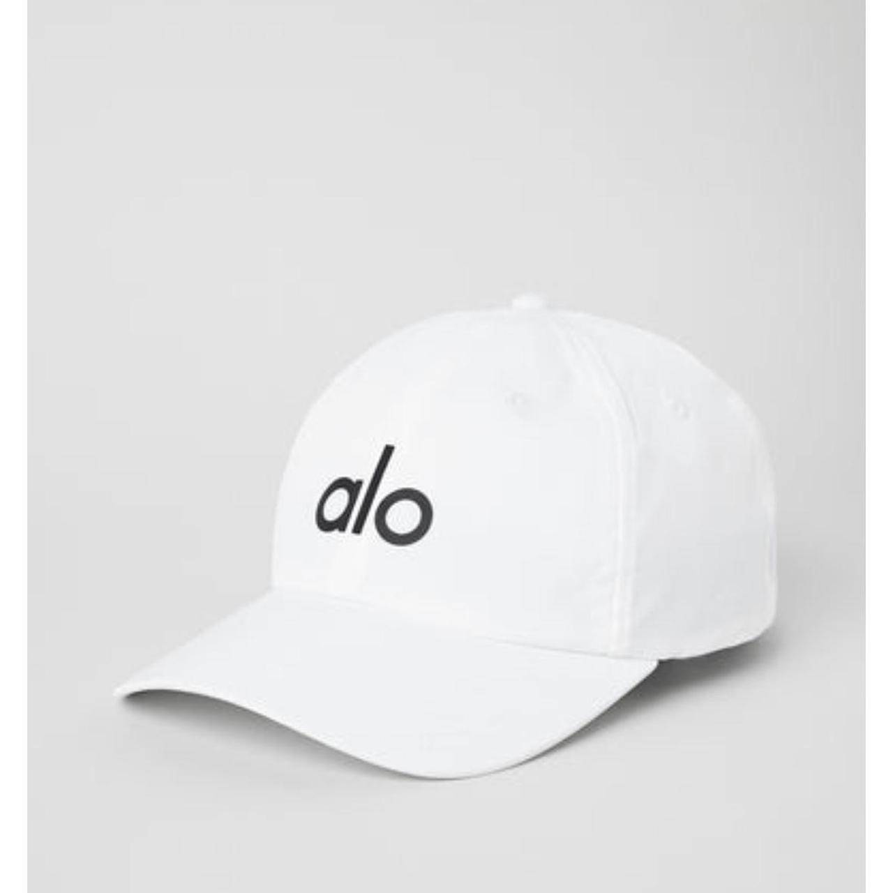 Alo yoga white performance off duty cap in good... - Depop