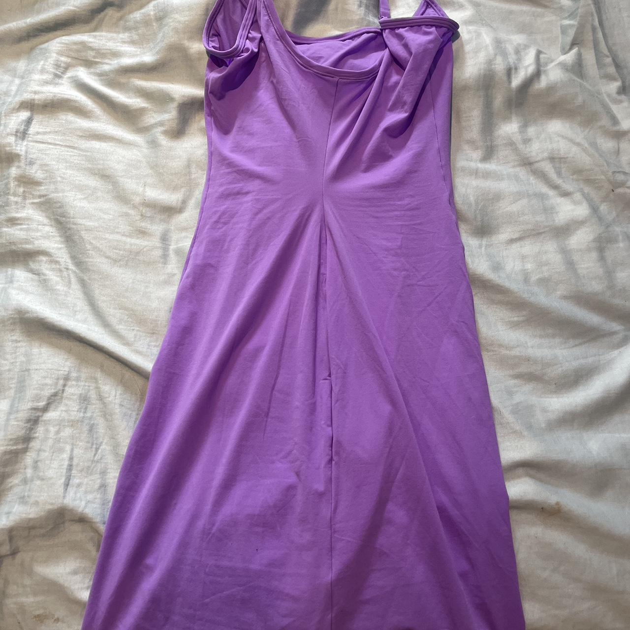 purple skims mini dress colour washed me out only... - Depop