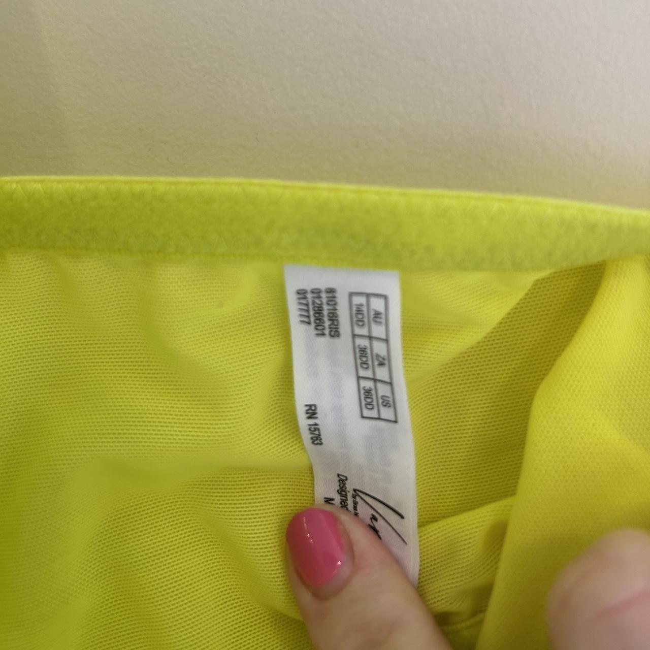 bras n things yellow front zip lace push up bra only... - Depop