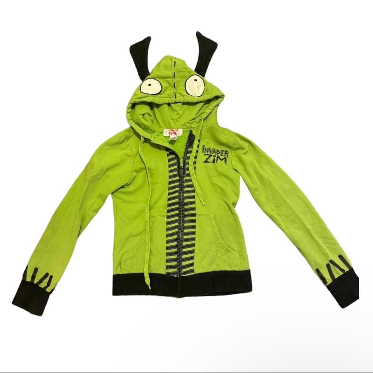 2010 invader zim zip up jacket. Size small. Minor... | Depop