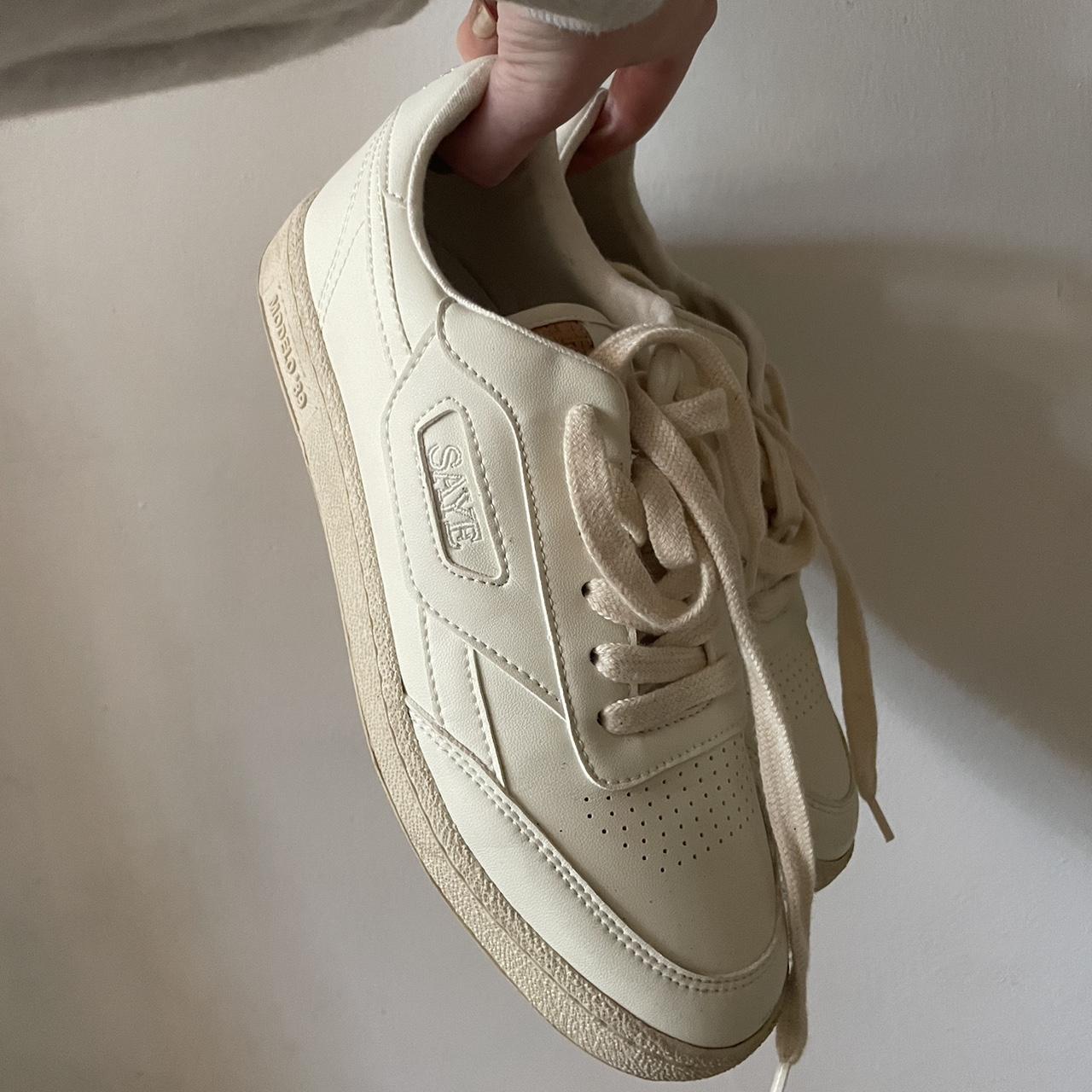 Beige Vegan Saye Sneakers Depop