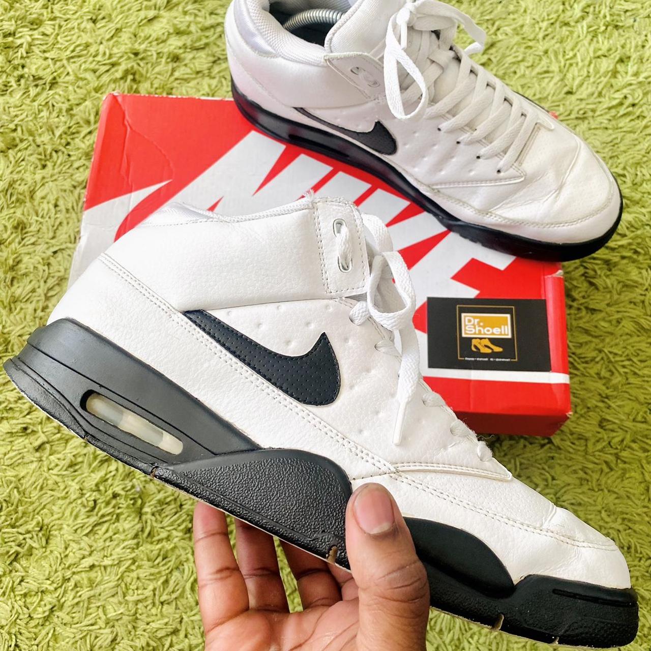 Nike Air Flight Classic Mid 'Triple White' Custom... - Depop