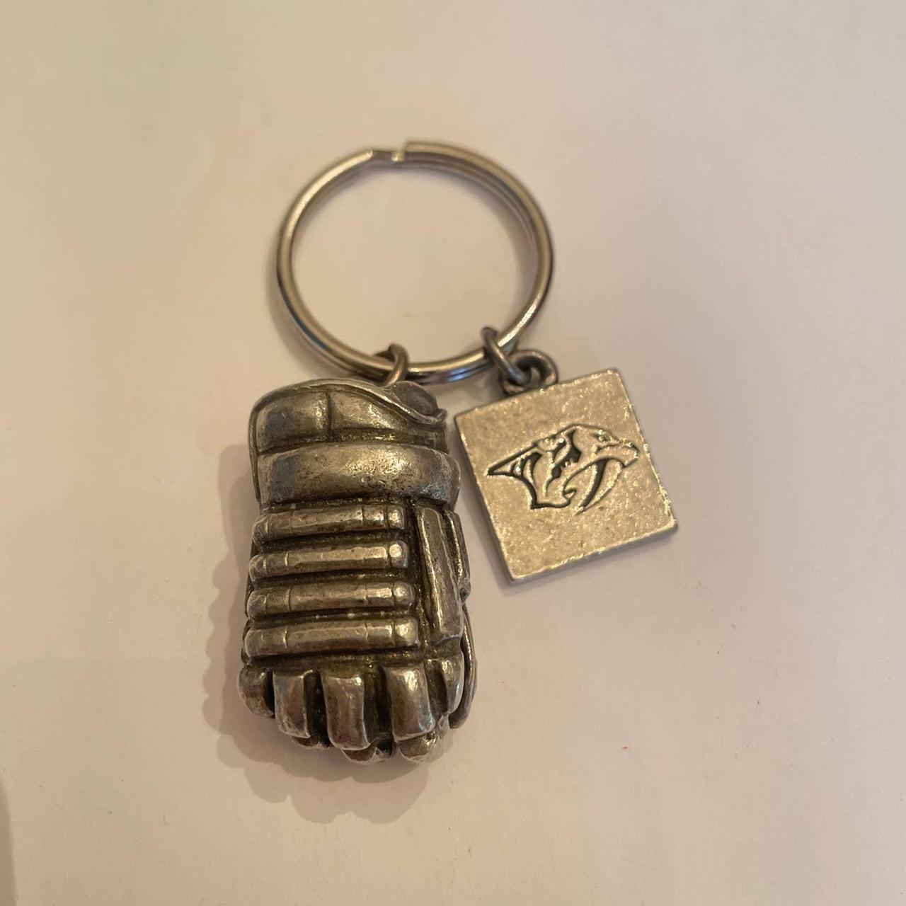 Heavy pewter hockey keychain for the Nashville... - Depop