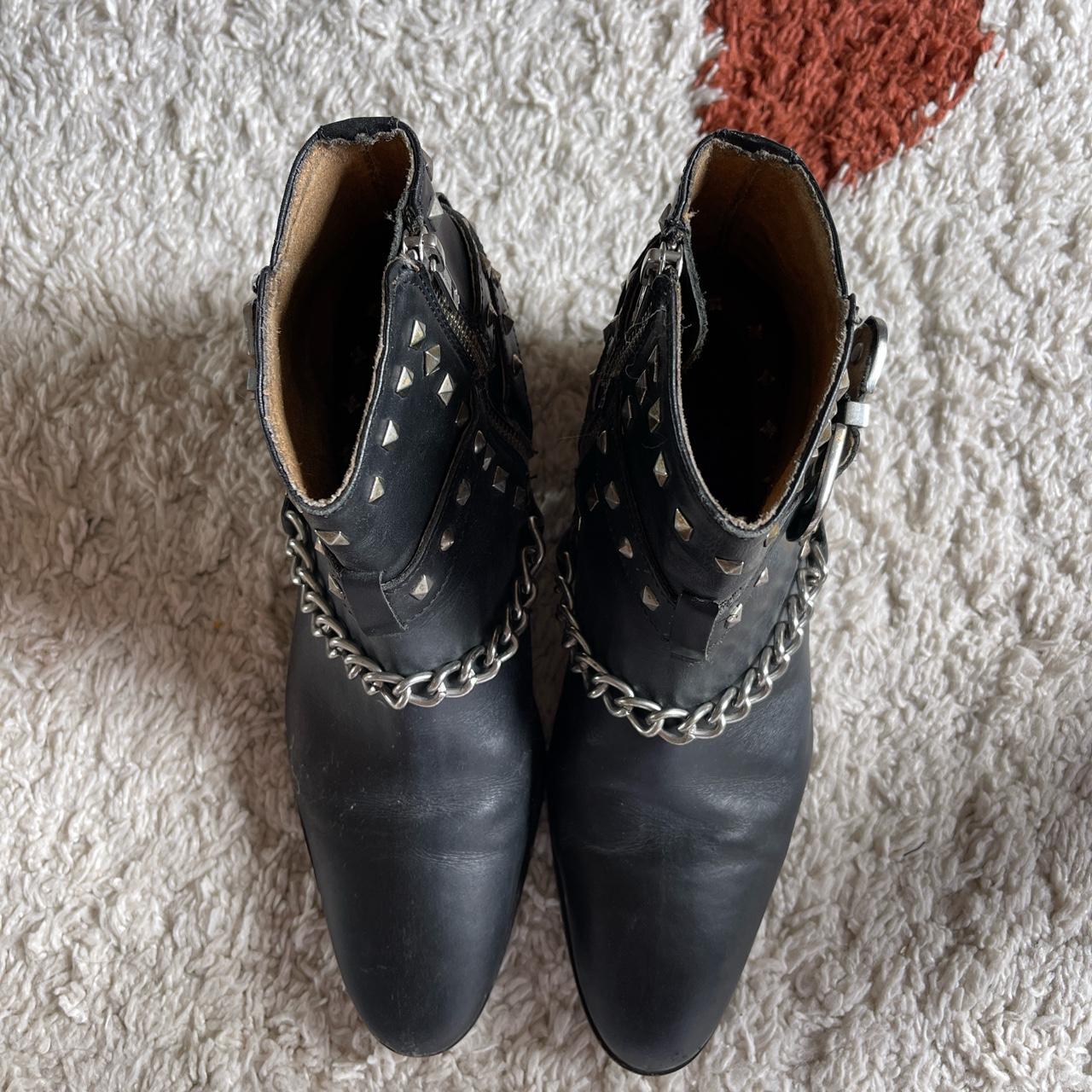 Chain / Stud Boots House of Hounds Size: 40 - Depop