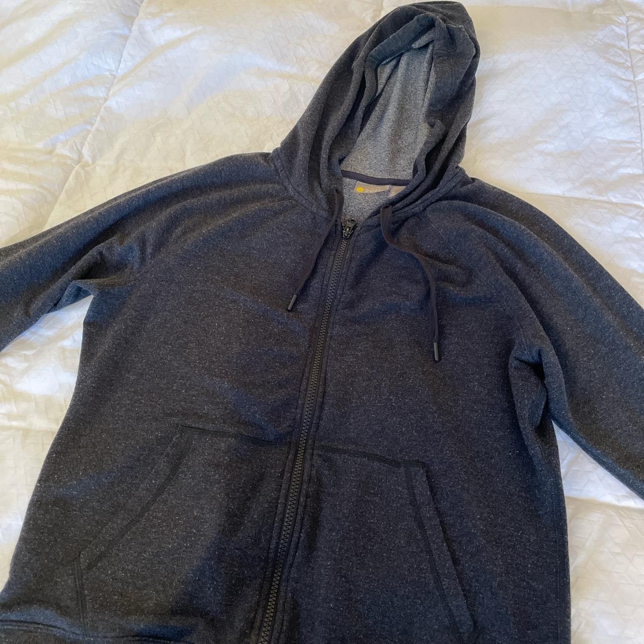 Zella Dark Grey Zip-Up Jacket - barely worn,... | Depop