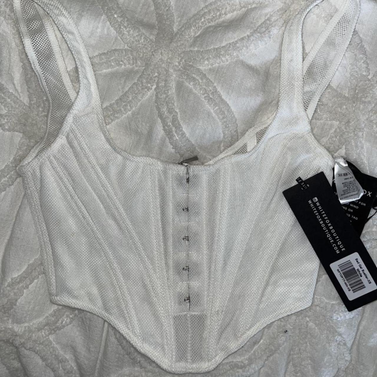 Bad girl bustier white - white fox Bought but too... - Depop