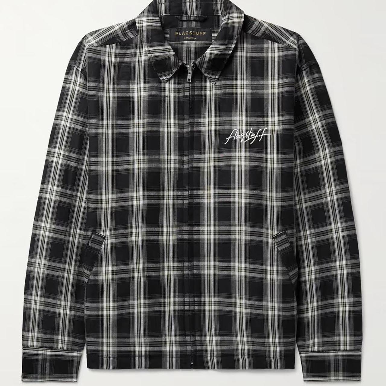 Flagstuff original check zip jacket black Bought for... - Depop
