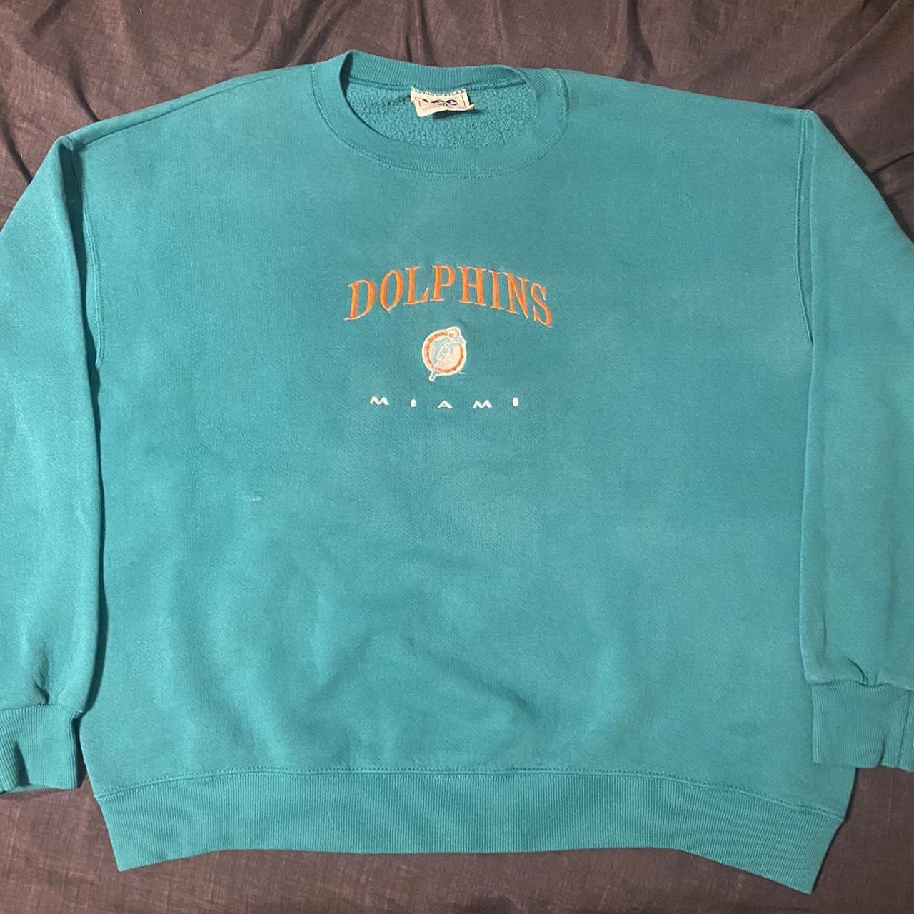 Vintage 90s Miami Dolphins Lee Sport Sweatshirt -... - Depop