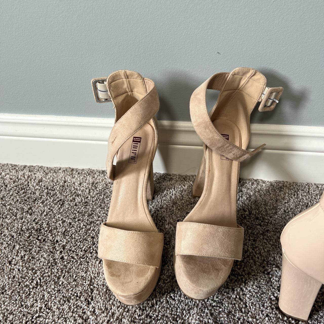 High Heels Beige / Nude Pageant Heels - Depop