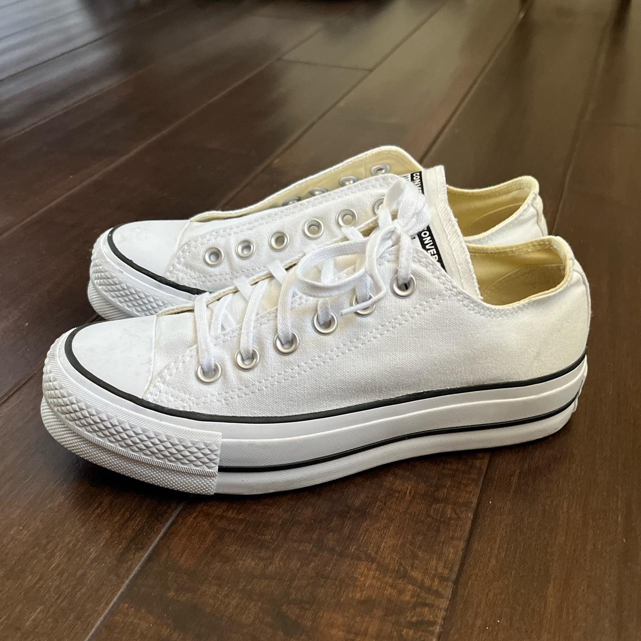 Platform Converse -Worn once!! -Sole in perfect... - Depop
