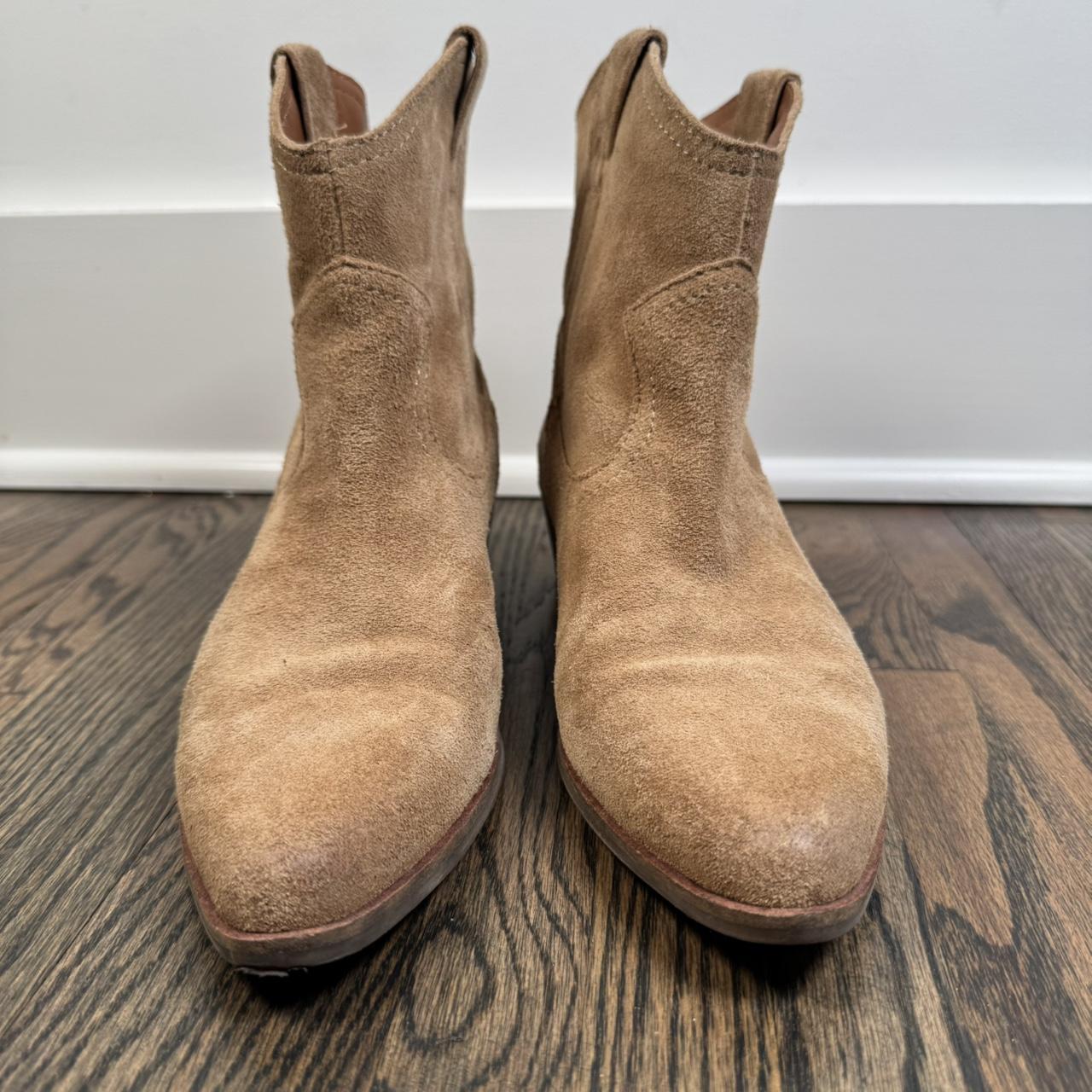 Lucky Brand Suede Hadrya Ankle Western Boots size... | Depop