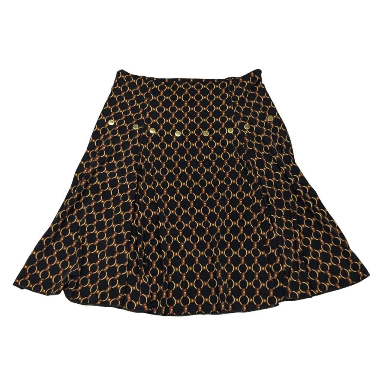 Eva Varro Black Gold Details Chain Print Mini... - Depop