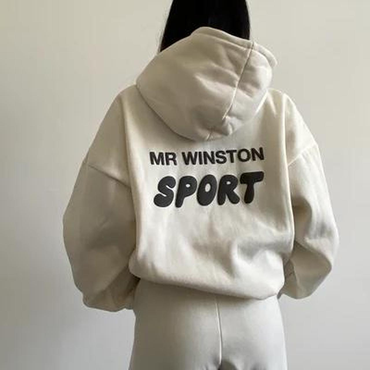 MR WINSTON White puff jumper RRP: $120 Small holes... - Depop