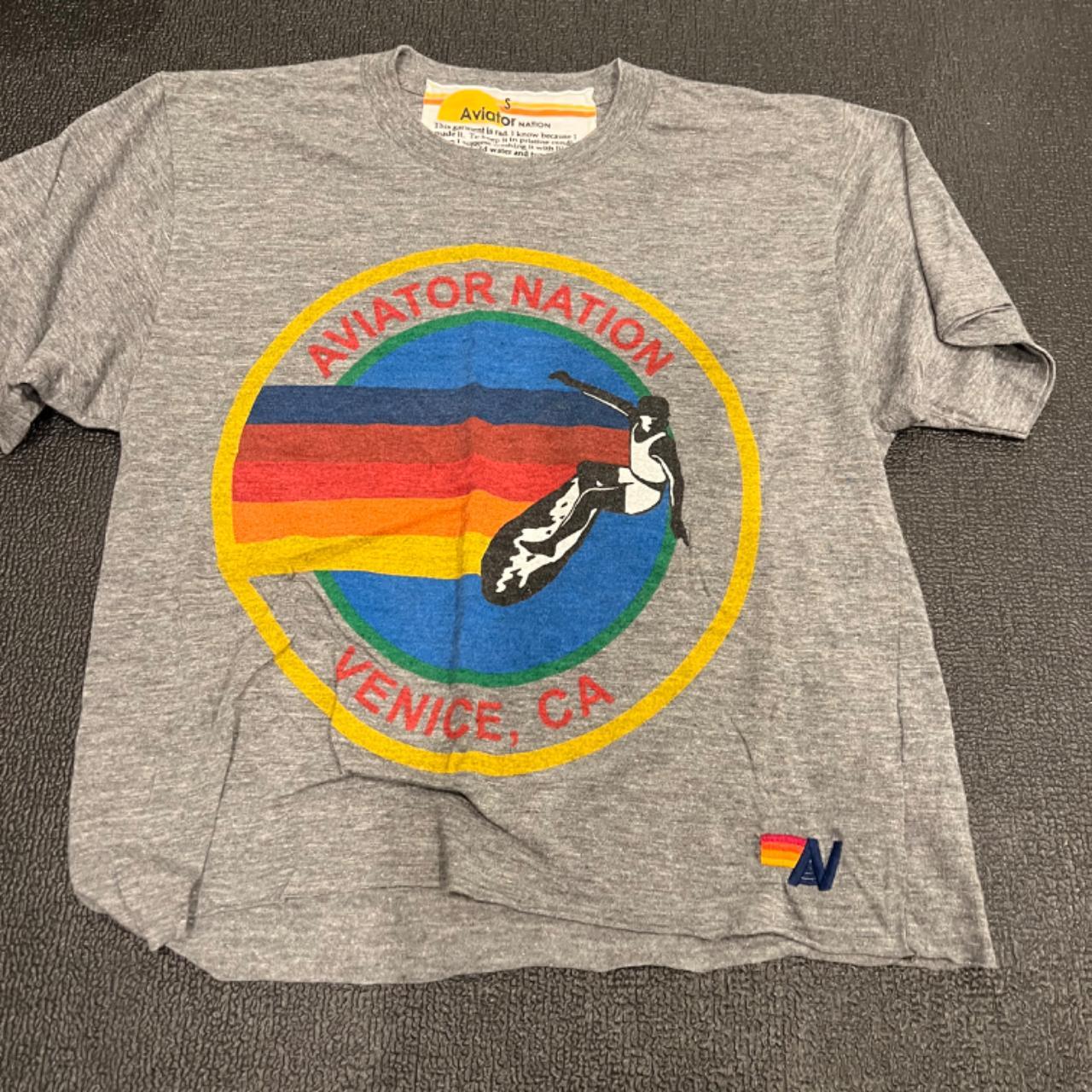 aviator nation tshirt barely worn originally $83 - Depop