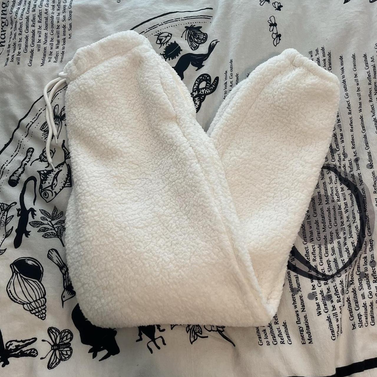 teddy pants hollister gilt hicks brand white/cream... - Depop