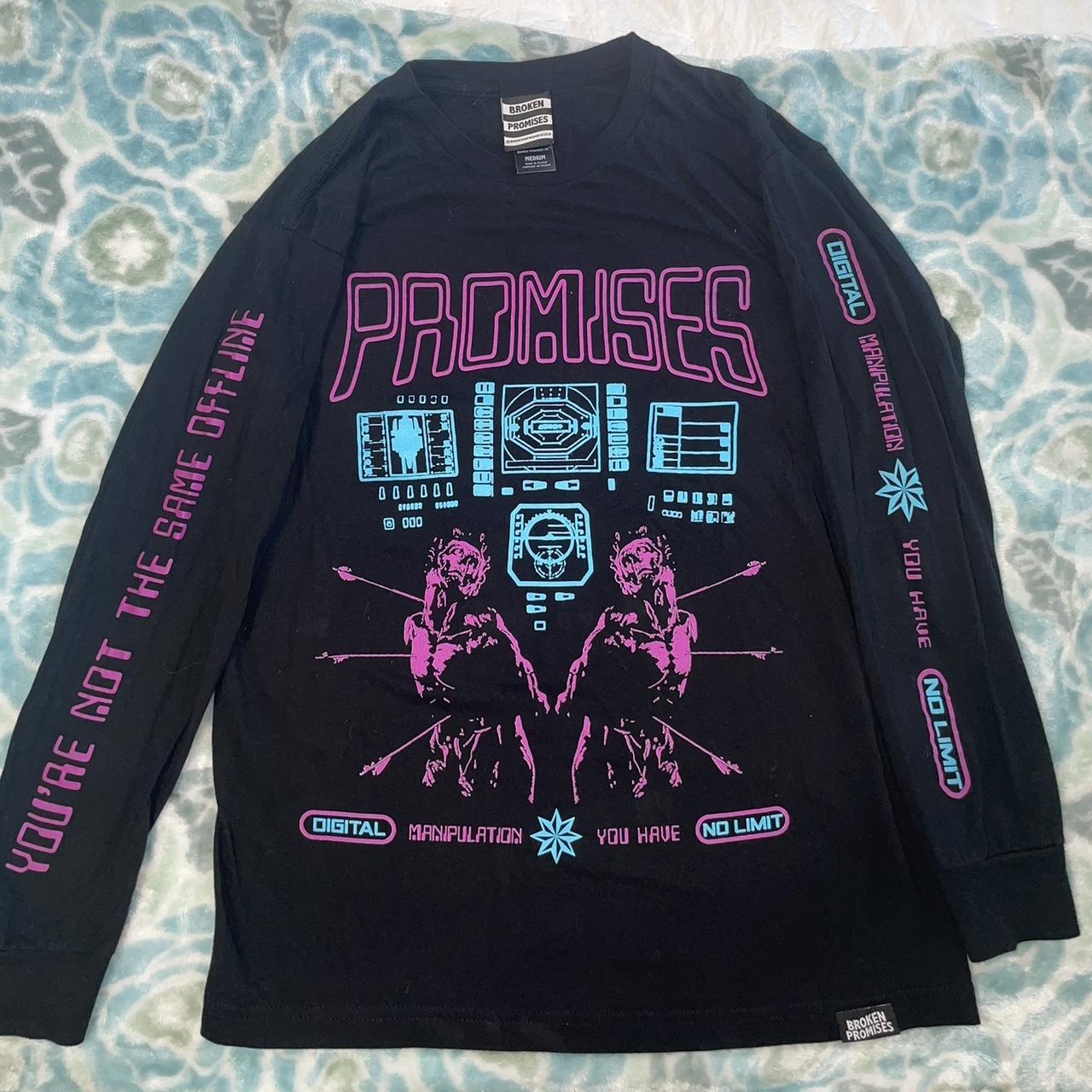 Broken Promises long sleeve shirt size medium only... - Depop