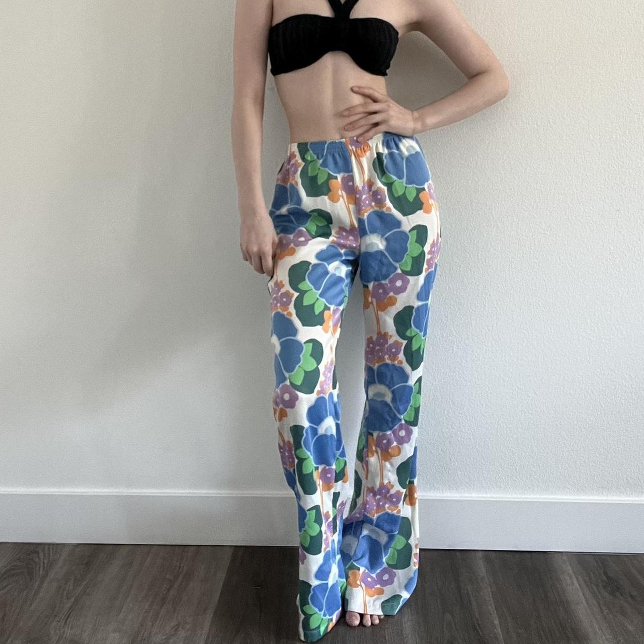 Floral Airy Zara Pants Super Cute And Colorful Zara Depop