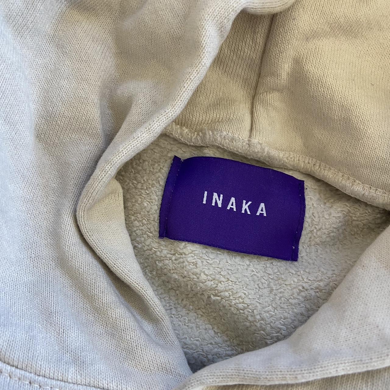 inaka curve hoodie in cream - size: XL - worn twice,... | Depop