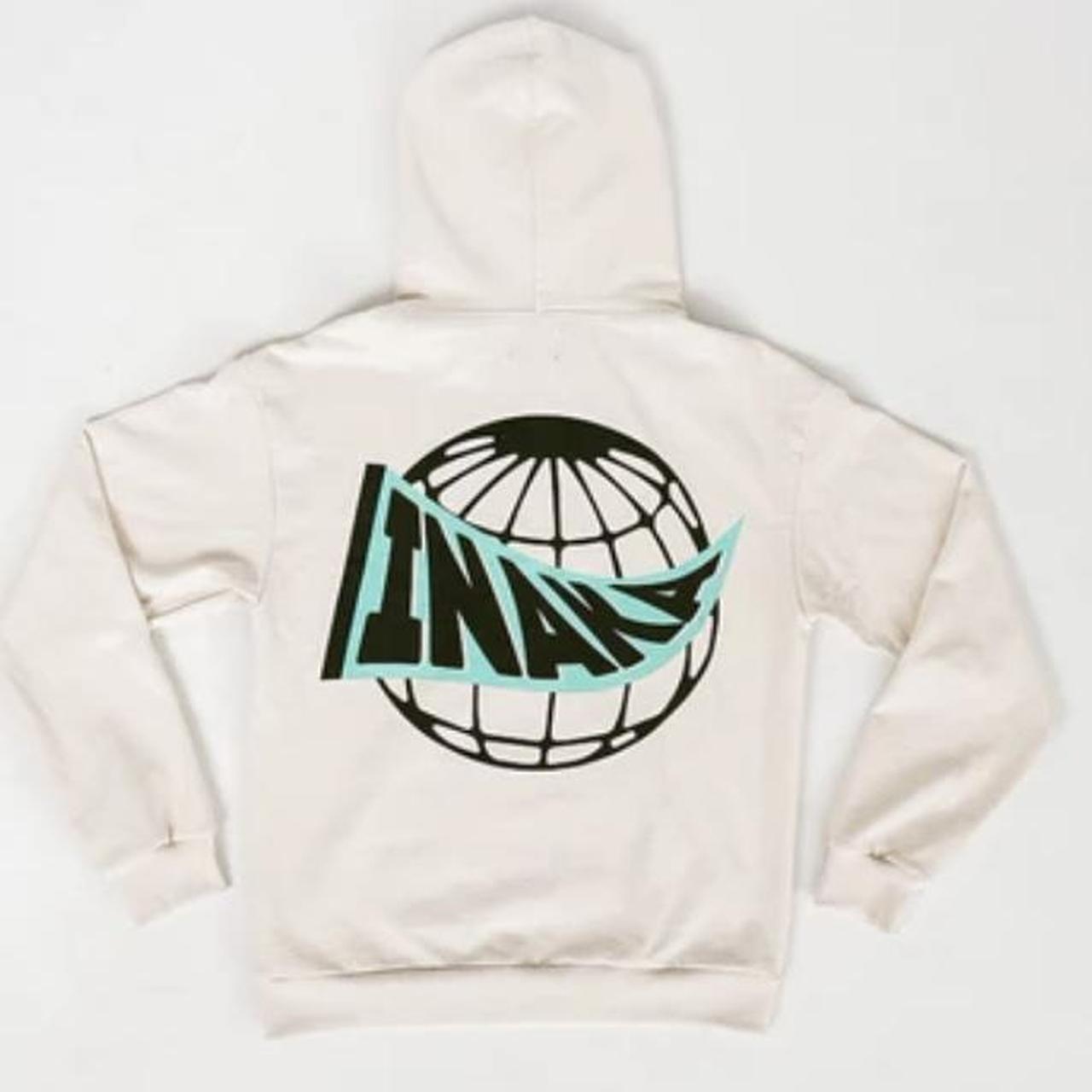 inaka curve hoodie in cream - size: XL - worn twice,... - Depop