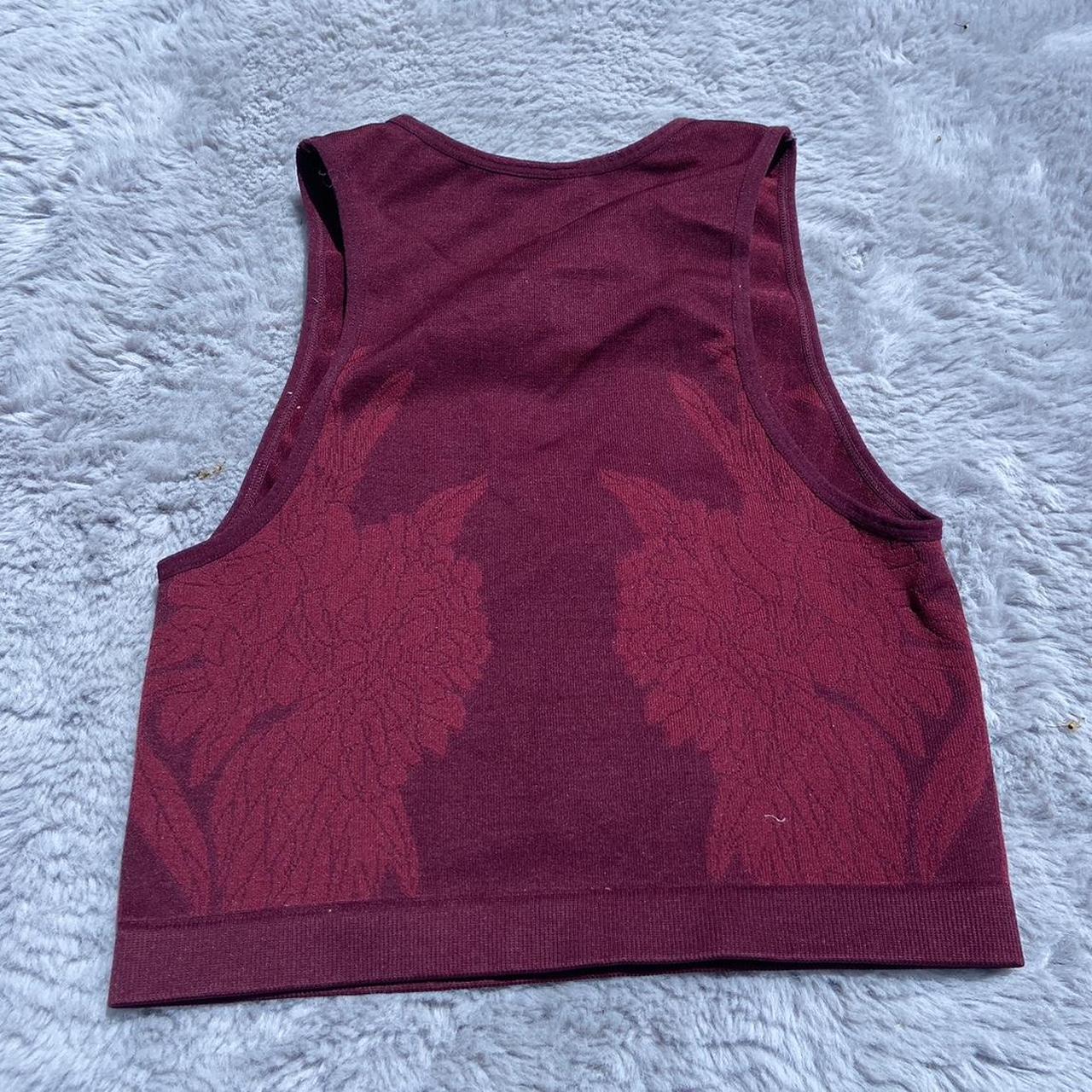 Fabletics workout top Dark red and red workout top... - Depop