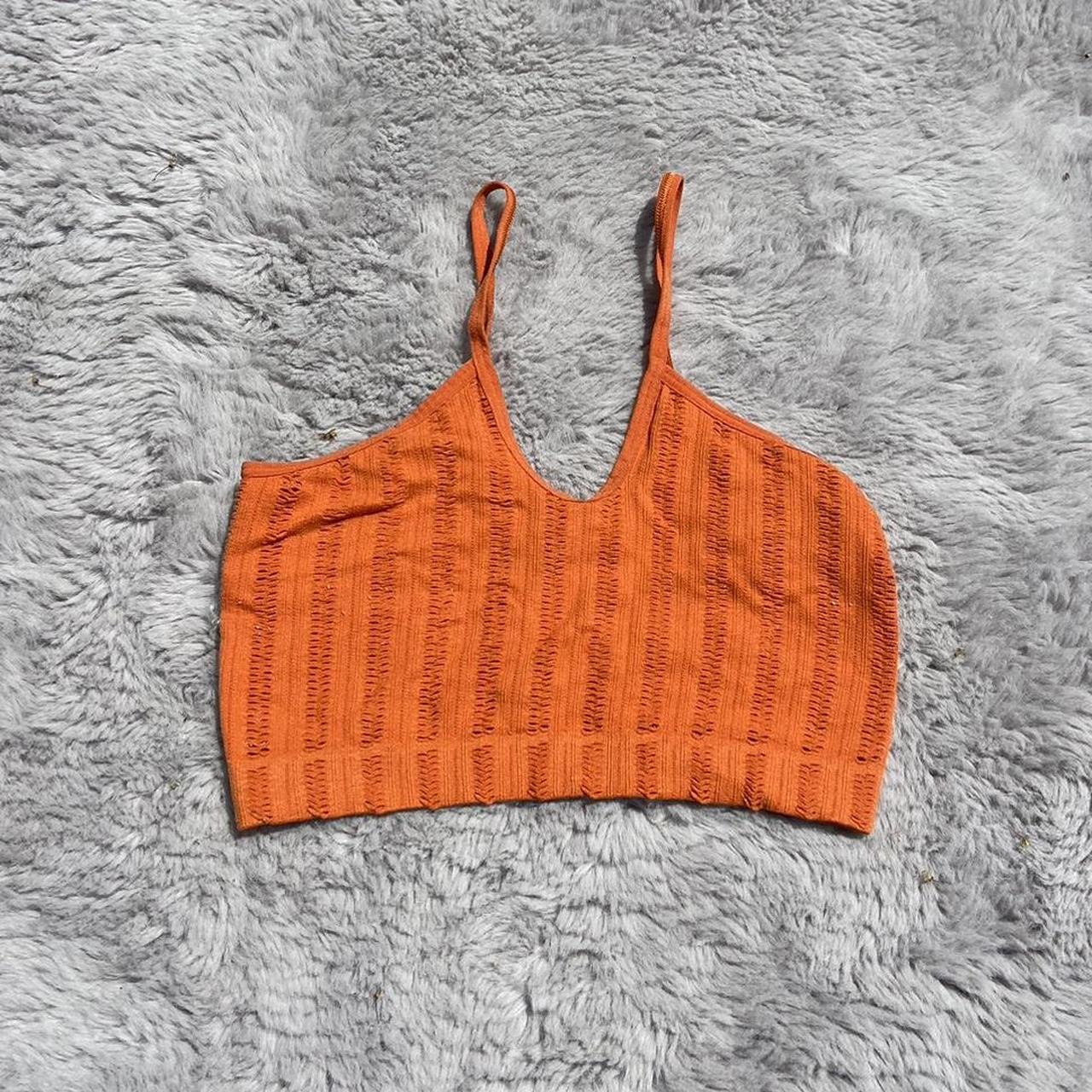 Urban outfitters crop top Bright orange urban top.... - Depop